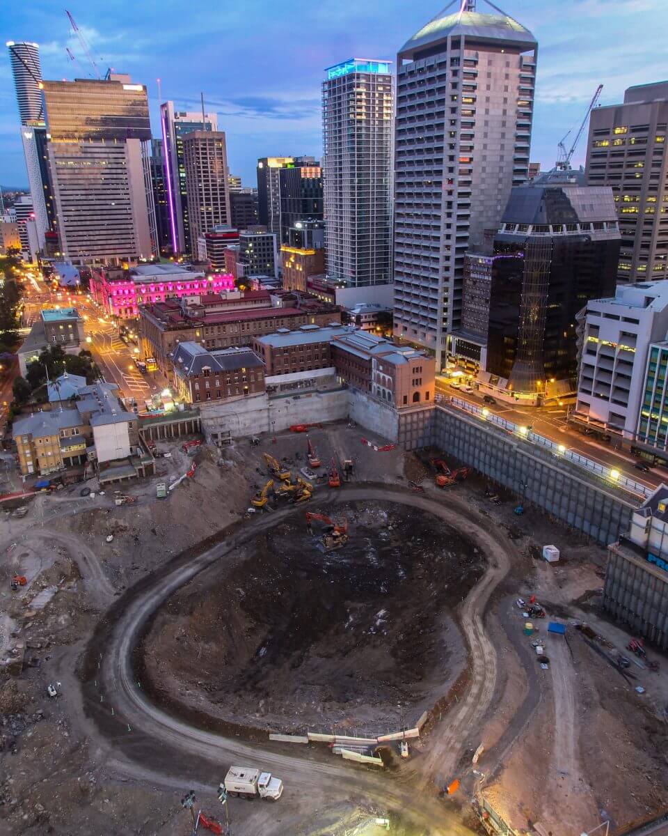 Halfway through excavation on Queen’s Wharf - Queen's Wharf Brisbane