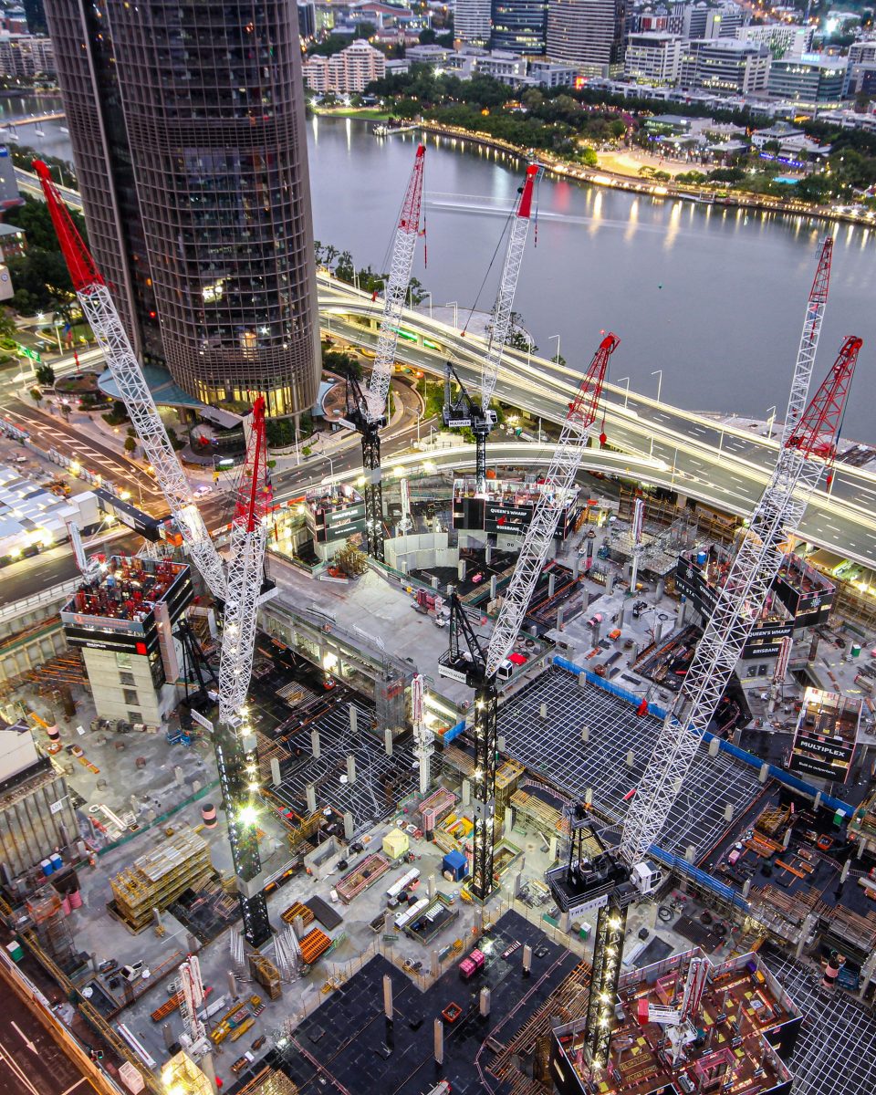 Queen’s Wharf towers commence climb to the top - Queen's Wharf Brisbane