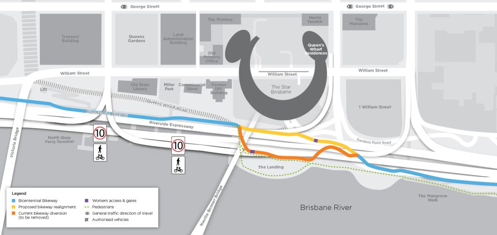 Revised: Bicentennial Bikeway realignment through Queen’s Wharf - Queen ...